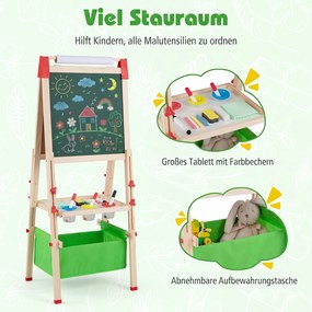 Costway Výškově nastavitelná kreslící tabule pro děti, oboustranný stojan