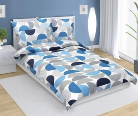 Bellatex Povlečení bavlněné Půlkruh Modrá rozměr 140x220, 70x90 cm