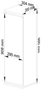 Závěsná skříňka Wren (dub sonoma + bílá). 1069086