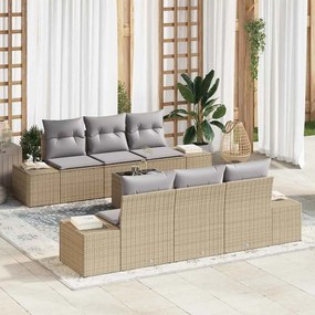 Sada zahradních pohovek 8 ks Beige a šedá polyratan 3355619