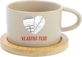 Personalizovaný keramický hrníček "MAKRONKA" - Dvě místa, jedno srdce