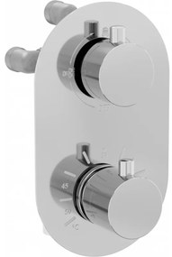 Mexen Kai termostatická vanovo-sprchová baterie, 3-cestná, chrom - 77602-00