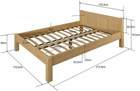 Postel z masivu 160x200 Viktoria ořech s roštem