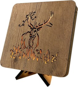 Li-Go "Jelen" lampa 19x19 cm provedení povrchu: jedle