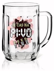 RDH pivní sklo Dárková sklenice na pivo 0,3 l Je čas na pivo