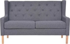 Sedací souprava 2 kusy textil šedá 274934