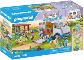 Set figurek a příslušenství playmobil 71493 mobilní jezdecká škola