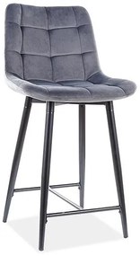 Barová židle Chic II, šedá / černá