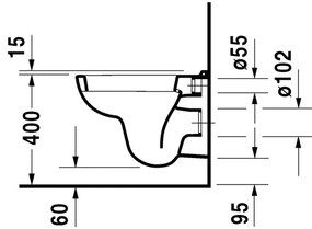 Duravit D-Code - závěsné WC 35x48 cm 22110900002