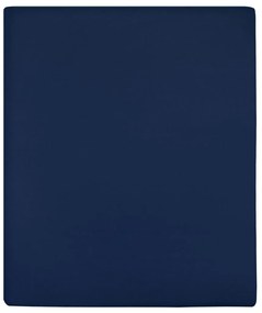 Jersey prostěradlo námořnická modř 90 x 200 cm bavlna 136230