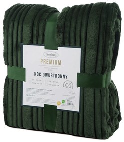 EUROFIRANY FLANELOVÁ DEKA NINA 200X220 CM TMAVĚZELENÁ