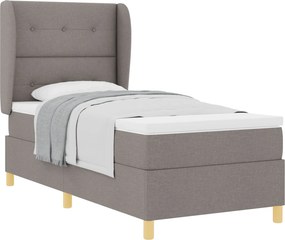 Postel s boxspringem s čelo Taupe 190 x 90 cm textil 3340729
