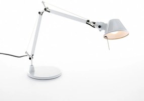 Artemide Tolomeo Micro tavolo, leskle bílá stolní lampa, 1x6W LED E14, 45+37cm