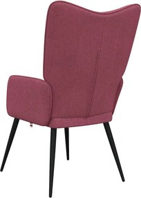 Relaxační židle vínová textil 327949