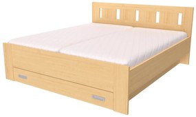 Dvoulůžková postel BENO s úložným prostorem, 180×200 cm Dekor: Javor