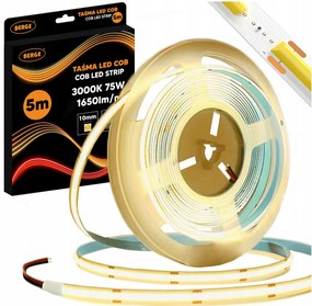 BERGE LED pásek COB Neon 12V - 528D - 15W/m - IP20 - 5m - 1650lm - teplá barva