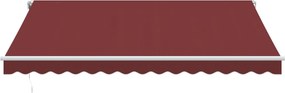 Automatická zatahovací markýza s LED burgundská 400 x 350 cm 3214985