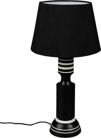 Černá stolní lampa s textilním stínidlem (výška 60 cm) Virgil – Dutchbone