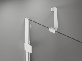 Mexen Lunar-B, pravé otočné sprchové dveře 110 cm, 8mm čiré sklo, bílý profil, 832S-110-050-20-00-P