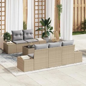 Canapé de jardin Béžová Rotin, Tissu 3346940