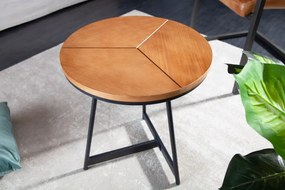 Přírodní kulatý odkládací stolek Elegance 45 cm