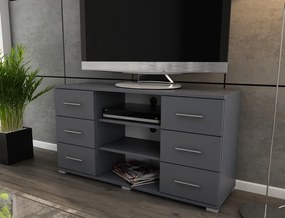 Vysoký TV stolek Oskar TV, grafitový, výška 65 cm