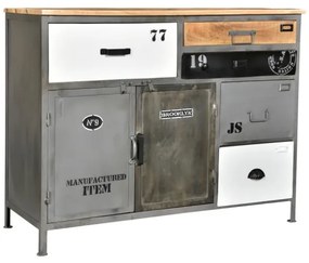 furniture-nabytek.cz - Masivní komoda Pineford z mangového dřeva, lakovaná, vícebarevná – 120×45×96 cm