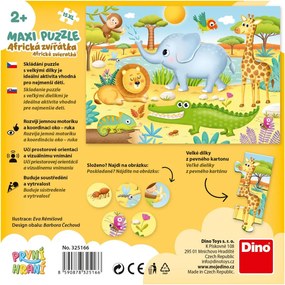 Dino První hraní Africká zvířátka maxi puzzle 15 dílků
