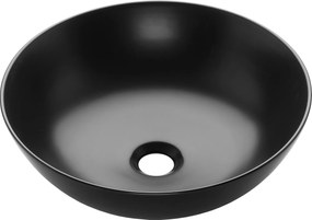 Invena Dokos, umyvadlo na desku 395x395x135 mm, černá matná, INV-CE-19-005-C