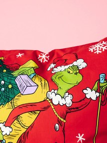 Sinsay - Bavlněný povlečení set s vánočním vzorem Grinch - červená