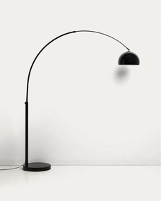 Černá stojací lampa s kovovým stínidlem (výška 160 cm) Madali – Kave Home