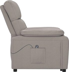 Elektrické polohovací křeslo taupe textil 3073810