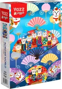 YAZZ Puzzle Svět Kokeshi / 1000 dílků / 68 x 48 cm