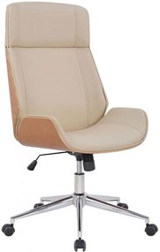 Bhm germany Kancelářská židle Varel, syntetická kůže, přírodní / krémová