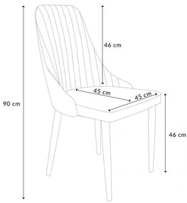 Židle LOUIS grafitová ALL 970539