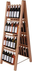 Stojan na víno 666 - Dřevěný stojan na 40 lahví vína