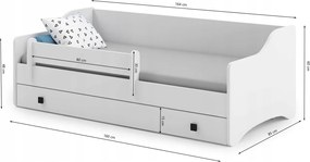 ADRK Furniture Postel s matrací NAOMI 160x80 CH-NAO-160-E1802