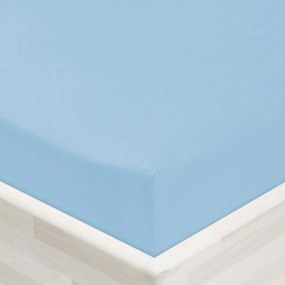 Jersey napínací prostěradlo JR-014 Nebesky modré 90 x 200 - výška 20 cm