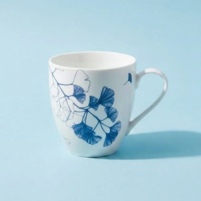 Porcelánový hrnek Ginkgo, 670 ml – s autorskou ilustrací větvičky, český porcelán