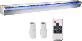 Barevné LED přelivy do bazénu s vodopádem z nerezové oceli 120 × 11,5 × 8 cm