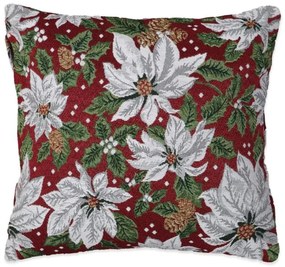 SCANquilt povlak MOTIV vánoční hvězda červenobílá 40 x 40 cm