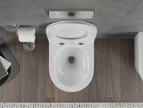 Mexen Rico, závěsná WC mísa 490x360x370 mm, Rimless Tornádo, bílá lesklá, 3372XX00T