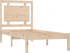 vidaXL Rám postele masivní dřevo 90 x 190 cm Single [3105500] Barva: Bílá