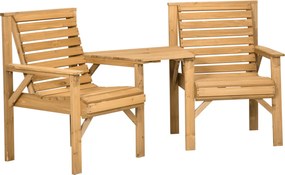 Bistro set 3dílný dřevěný zahradní nábytek odolný proti povětrnostním vlivům s lamelovým designem otvor pro slunečník hnědý