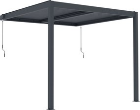Bioklimatická pergola G21 Trenton 3x3 m, antracitová hliníková