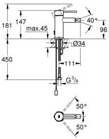 GROHE 32934001 - Bidetová baterie ESSENCE DN 15 lesklý chrom