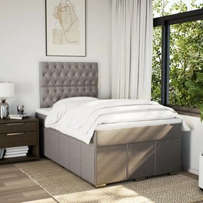 Box spring postel s matrací taupe 120x190 cm textil 3291618
