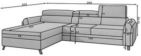 Mariall sedací souprava Materiál / Dekor: Inari 96, Orientace: Levá