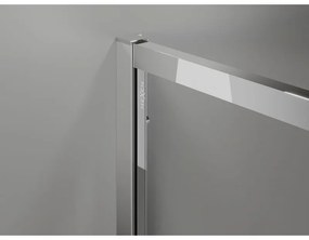Mexen Exo, 2-křídlý ​​sprchový kout 100 x 100 cm, 6mm čiré sklo, chromový profil, 8110-100-100-01-00