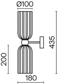Maytoni MOD302WL-02CG - Nástěnné svítidlo ANTIC 2xE14/40W/230V zlatá/béžová